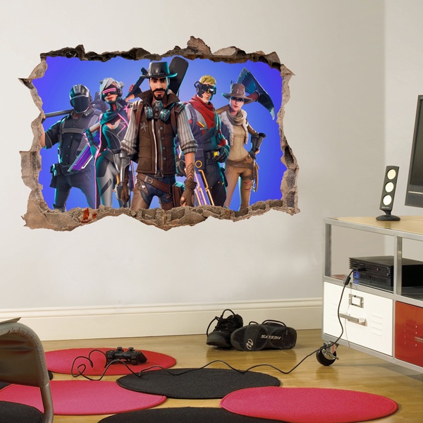 Wall sticker Hole Fortnite team | MuralDecal.com