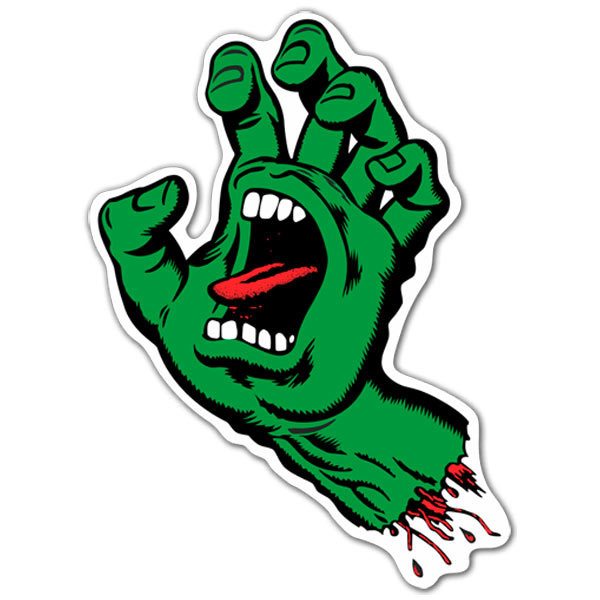 Santa Cruz Screaming Hand : Santa Cruz Screaming Hand 3" Sticker - Free ...
