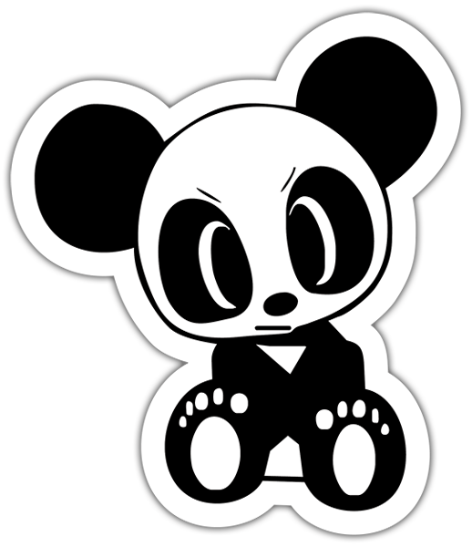 Sticker Angry panda bear | MuralDecal.com