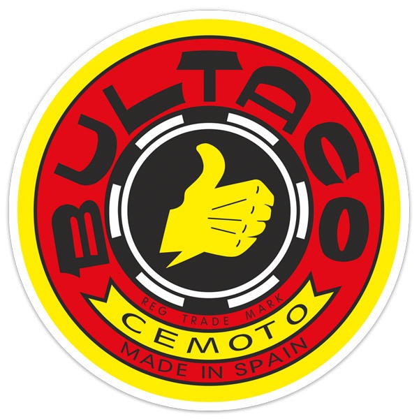 Car & Motorbike Stickers Bultaco logo red