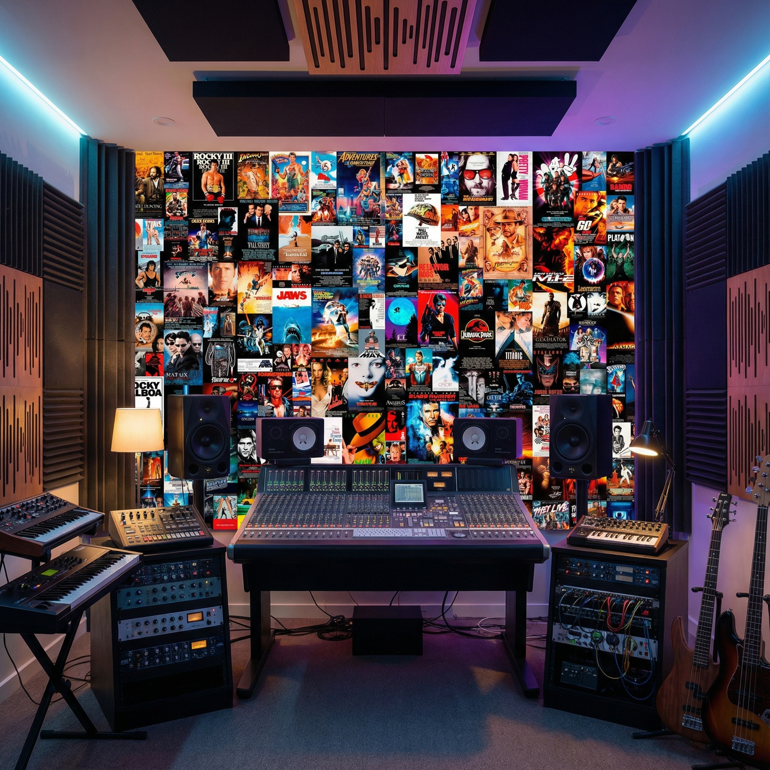 Wall Mural Collage Films 80's and 90's | MuralDecal.com