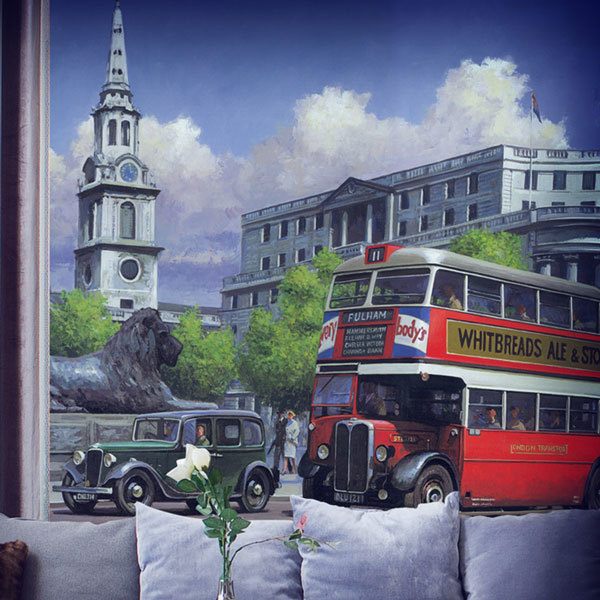 London Bus Wall Mural at Tracey Parmelee blog