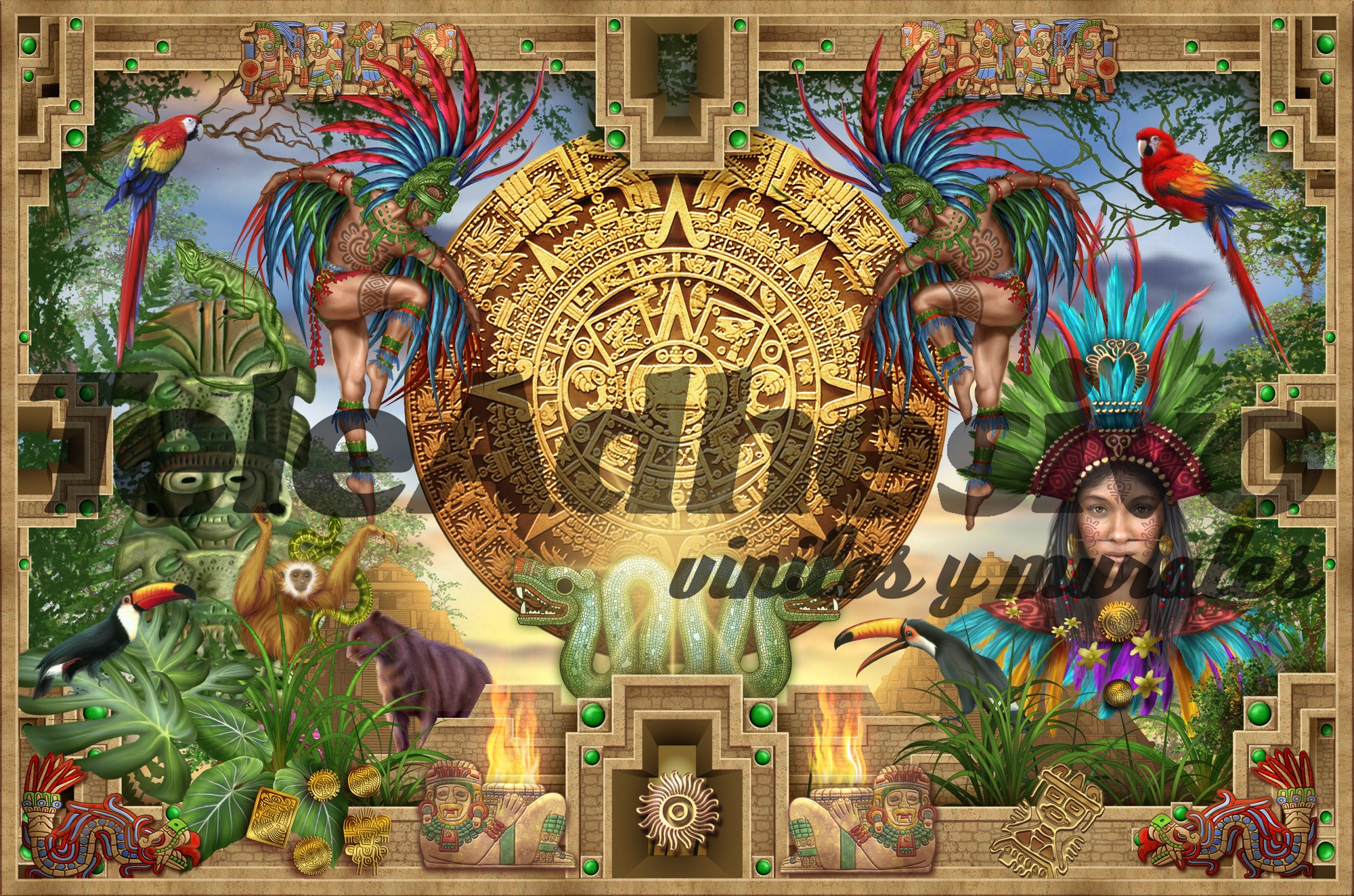 Wall mural Mayas | MuralDecal.com