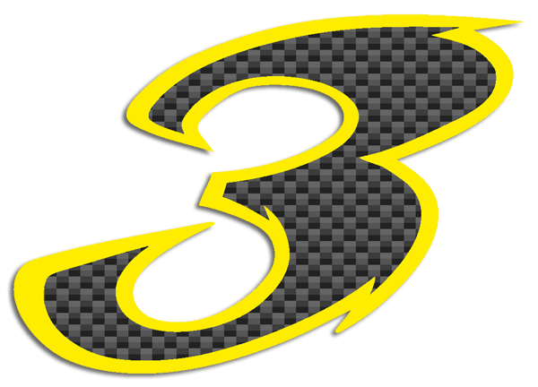 Sticker number 3 carbon fiber