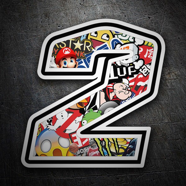 Number Stickers for Motorbikes and Cars - MuralDecal.com