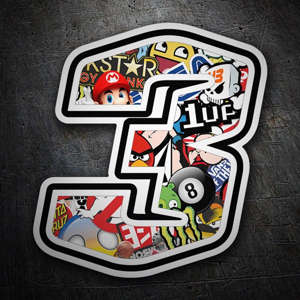 Number Stickers for Motorbikes and Cars - MuralDecal.com