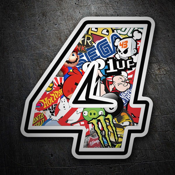 Number Stickers for Motorbikes and Cars - MuralDecal.com