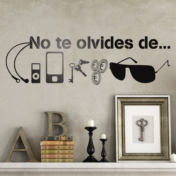 Wall sticker No te olvides de... | MuralDecal.com